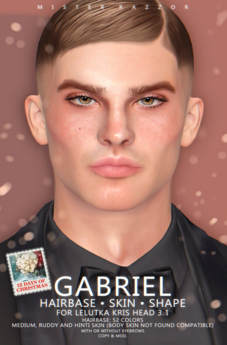 Second Life Marketplace - [MR] Gabriel Hairbase Skin and Shape for ...